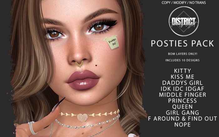 Second Life Marketplace District 28 Posties Lazy Sunday